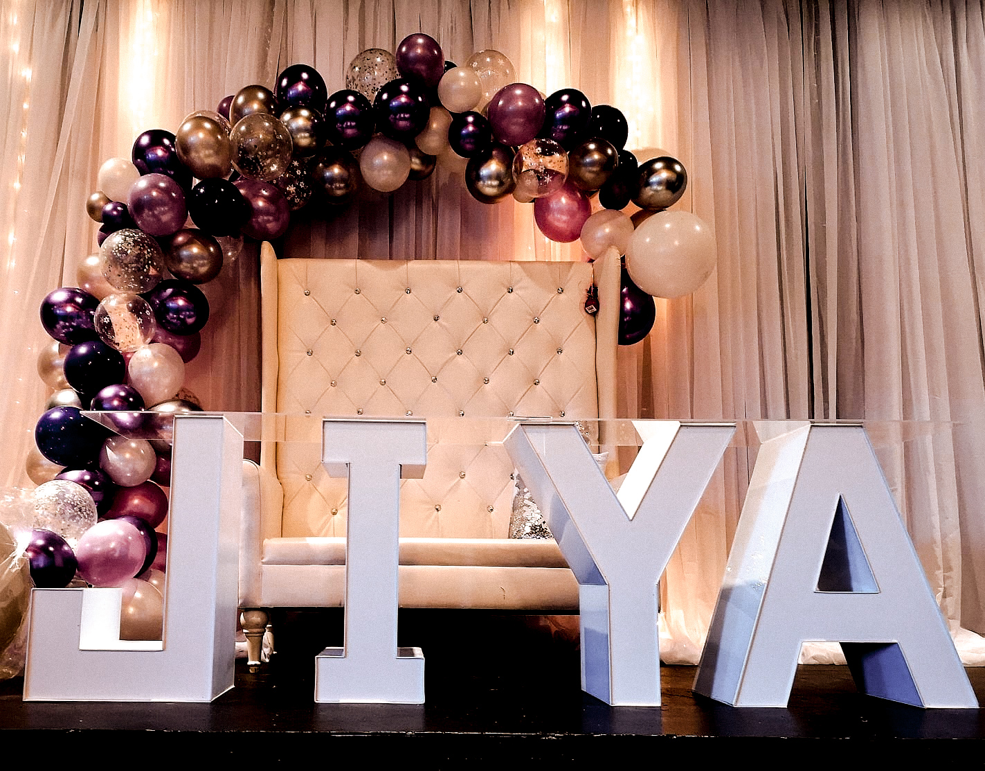 Custom Marquee Block Letters Table Rental | Toronto Balloon Décor